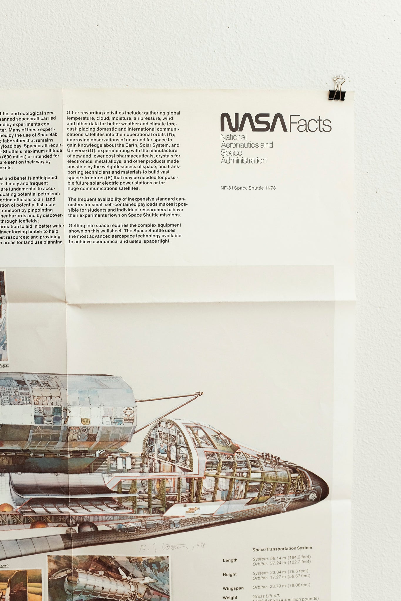 1978 Nasa Space Shuttle Poster – MicroscopeTelescope